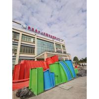 China Colorful Aqua Water Slide Kids With Splash Pool Feature Backyard Pool Homeuse for sale