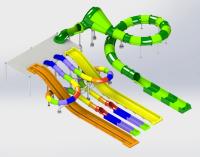 China Exciting Custom Fiberglass Water Slide For Multiple Riders OEM Available for sale