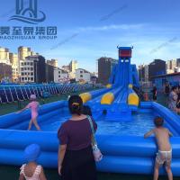China Commercial Grade Inflatable Water Slide And Pool With Bouncy House Inflatable Water Slide for sale