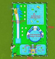 China 0.9mm Plato PVC Inflatable Water Park Heat Sealing for sale