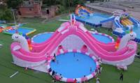 China Customizable PINK THEME INFLATABLE WATER PARK for Your Water Park Business for sale