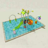 China Hotel Outdoor Water Playground with 114mm Pole and Thrilling Water Slide Function for sale