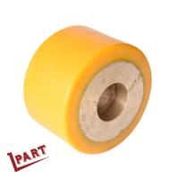 China Reach Forklift Drive Wheel 100mm Polyurethane Wheels Yellow for sale