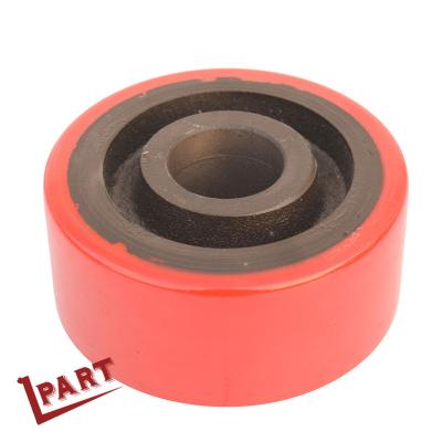 China Electric Forklift Drive Wheel Polyurethane Rollers With Bearings 127x60x40mm for sale