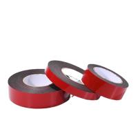 China Custom PE Foam Double Sided Tape 1mm Thick Black Foam with Red Film for Automotive Bonding for sale