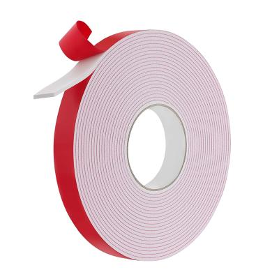 China PE Foam Double Sided Tape 2mm 6mm Red Release Film Spool for Industrial Bonding for sale