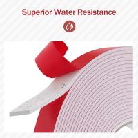 China PE Foam Double Sided Tape 2mm 6mm Red Release Film Spool for Industrial Bonding for sale