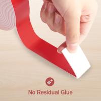 China PE Foam Double Sided Tape 2mm 6mm Red Release Film Spool for Industrial Bonding for sale
