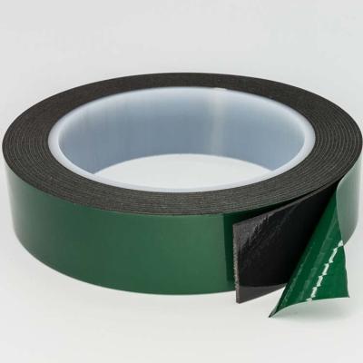 China 0.5mm Double Sided PE Foam Tape Green Liner Acrylic Adhesive 1040mm Width for Flexography for sale