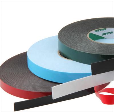 China Black PE Foam Double Sided Mounting Tape 1mm 2mm with Paper Liner for Industrial Bonding for sale