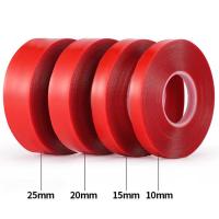 China Red Transparent Acrylic Foam Tape Heavy Duty Waterproof Double Sided 0.25mm-2.0mm 33m for sale