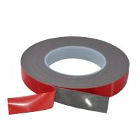 China Foam Acrylic Double Sided Tape 0.25-2.0mm Waterproof High Viscosity Red Film Gray for sale
