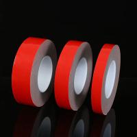 China Foam Acrylic Double Sided Tape 0.25-2.0mm Waterproof High Viscosity Red Film Gray for sale