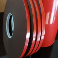 China Foam Acrylic Double Sided Tape 0.25-2.0mm Waterproof High Viscosity Red Film Gray for sale