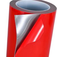 China Red Film Gray Foam Double Sided Acrylic Tape 0.25mm-2.0mm for Metal Nameplate for sale