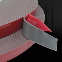 China Red Film Gray Foam Double Sided Acrylic Tape 0.25mm-2.0mm for Metal Nameplate for sale