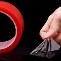 China Transparent PET Film Double Sided Tape 205um Waterproof No Residue 1260mm Width for sale