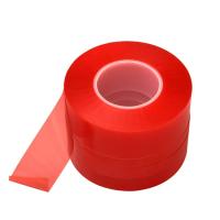 China PET Red High Viscosity Double Sided Tape Waterproof MOPP Film Tape 80um 205um for sale
