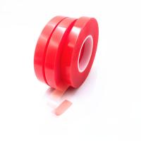 China PET Red High Viscosity Double Sided Tape Waterproof MOPP Film Tape 80um 205um for sale