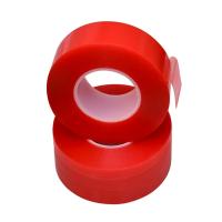China PET Red High Viscosity Double Sided Tape Waterproof MOPP Film Tape 80um 205um for sale