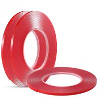 China High Viscosity Transparent PET Double Sided Tape 80um 205um for Screen Fixing for sale