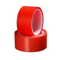 China MOPP Red Double Sided Tape High Viscosity Transparent PET Screen Fixed Tape for sale