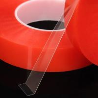 China MOPP Red Double Sided Tape High Viscosity Transparent PET Screen Fixed Tape for sale