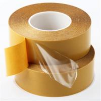 China High Adhesion Double Sided PET Tape 80um-205um Thickness 10-1260mm Width Wear Resistance Transparent for sale