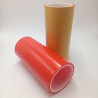China Solvent Glue Double Sided PET Tape Red Liner Transparent MOPP Tape for sale