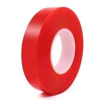 China Double Sided PET Tape Red Film Transparent High Viscosity 80um-205um 10-1260mm for sale