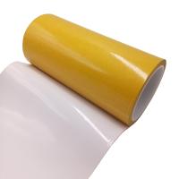 China White Base Solvent Double Sided Tape Pressure Sensitive Yellow PET Tape for sale