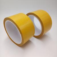 China White Base Solvent Double Sided Tape Pressure Sensitive Yellow PET Tape for sale
