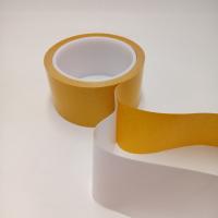 China White Base Solvent Double Sided Tape Pressure Sensitive Yellow PET Tape for sale