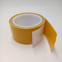 China White Base Solvent Double Sided Tape Pressure Sensitive Yellow PET Tape for sale