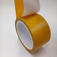 China White Base Solvent Double Sided Tape Pressure Sensitive Yellow PET Tape for sale