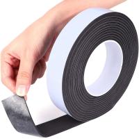 China Fireproof EVA Foam Double Sided Tape 1mm-3mm Thickness 50m Length Strong Adhesive Anti Slip Black for sale