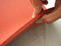 China Soft Closed Cell Silicone Foam Rubber Medium Density Acrylic Adhesive Sheet for sale