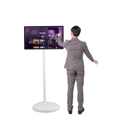 China 22 Inch Portable Smart Display TV with Wheels - 1920×1080 Full HD, 30,000 Hour Operating Life for sale