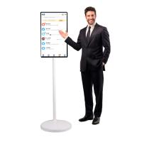 China VETO 24 Inch Smart Portable TV with Android 12, Built-in Camera, 1920×1080 Resolution and Rolling Stand for sale