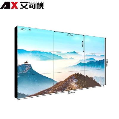 China High Brightness LCD Video Wall Display 46-65 Inch with 0.88-3.5mm Bezel for Indoor Digital Signage for sale