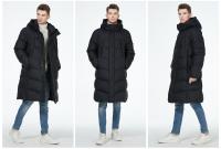 China 101cm-107cm Long Men Winter Jacket 4xl 5xl Mens Long Padded Coat for sale
