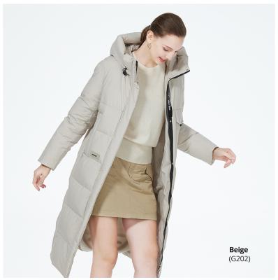 China Fashionable Long Puffer Jacket Women Polyester Puffer Coat Women for sale