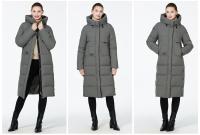 China Zipper Closure Ladies Puffer Jacket 63cm - 66cm Sleeve Length for sale