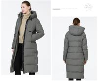 China Zipper Closure Ladies Puffer Jacket 63cm - 66cm Sleeve Length for sale