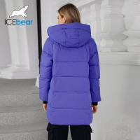 China Mid Length Purple Long Down Coat Size 42-50 Ladies Purple Padded Coat for sale