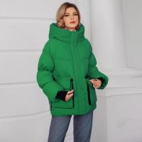 China Loose Style Womens Down Coat Green Womens Long Puffer Coat for sale