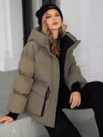 China Down Filling Ladies Puffer Jacket Machine Washable Womens Puffer Jacket With Hood for sale