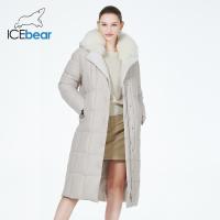China Fox Fur Collar Padded Coat 117cm 119cm Longline Padded Coat for sale