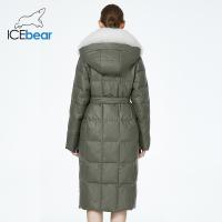 China Fox Fur Collar Padded Coat 117cm 119cm Longline Padded Coat for sale