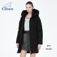 China Blue 85cm Ladies Padded Winter Coats Polyester Womens Down Coat for sale